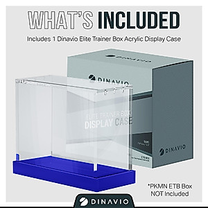 Dinavio Crafthouse Elite Trainer Box Acrylic Case - ETB Protector Case - Elite Trainer Box Protector - 8mm + 5mm Acrylic 5x3mm Magnets - Compatible with PKMN ETB Boxes (Black Base)