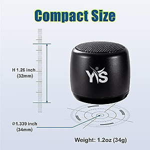 Best Mini Portable Bluetooth Speaker I Smallest Bluetooth Speaker with HD Sound & Bass I Wireless Bluetooth Speakers for Phone/PC/Tablet I Photo Selfie Button Answer Phone Calls I Cute Tiny Speaker