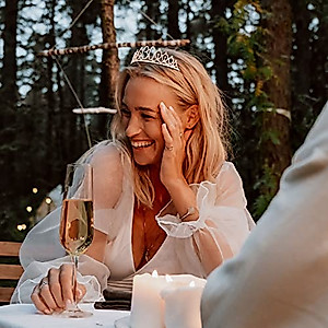 CIEHER 30th Birthday Crown + 30th Birthday Sash + Pearl Pin Set, 30th Birthday Decorations for Women 30th Birthday Gifts for Her 30 Cake Topper 30th Birthday Tiara Happy 30th Birthday Party Rose Gold