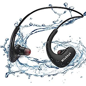 MTYBBYH Waterproof Headphones for Swimming,IPX8 Waterproof 8GB MP3 Player Wireless Bluetooth Swimming Headphones with Noise Cancelling Mic for Swimming,Diving,Running,Cycling,Gym,Workout