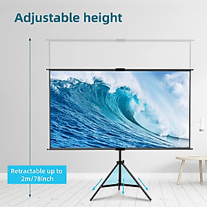 Small Portable Projector Screen Tripod Stand lejiada Mobile Projection Screen, Lightweight Carry & Easy Adjustablle for Schools Meeting Conference Indoor Outdoor Use,