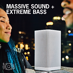 Ultimate Ears HYPERBOOM Portable Bluetooth Speaker - Loud Wireless Speaker with Big Bass, Water-Resistant IPX4, 150 Ft Range, 24-Hour Battery Life - White