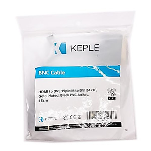 HDMI (M) to DVI-D (F) Lead Adapter (DVI-D Dual Link 24+1) DVI Female to HDMI Male Adaptor with Gold-Plated Connector 1080P Full HD Converter 15cm