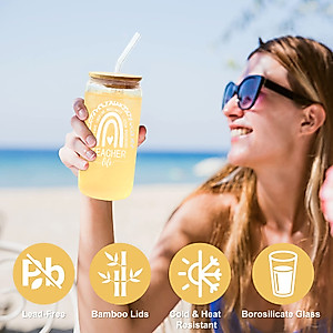 Frerdui 6 Pcs Teacher Appreciation Gift, Thank You Teacher Gifts, Back to School Gifts, Best Teacher Gifts for Women, Christmas Gifts for Teachers, 18 OZ Coffee Glass Candle Set Gifts for Teachers