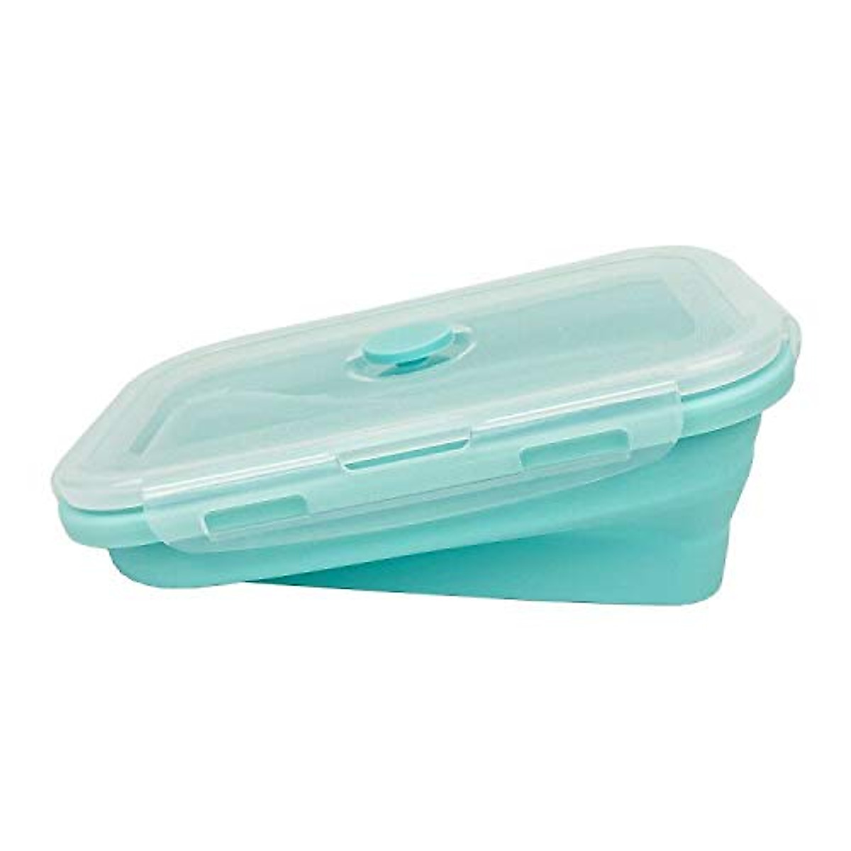 CCyanzi Set of 4 Collapsible Containers Food Storage Collapsible Bowls for Camping Collapsible Silicone Food Containers with Airtight Lids, Microwave, Freezer Safe, For Camping