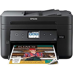 Epson Workforce WF-2860 All-in-One Wireless Color Printer with Scanner, Copier, Fax, Ethernet, Wi-Fi Direct and NFC, Amazon Dash Replenishment Ready