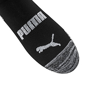PUMA womens Low Cut 6 Pack No Show Socks, Black/Grey, 9 11 US