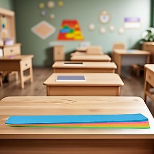 School Smart Sentence Strip, 3 x 24 Inches, Assorted Neon Colors, 90 lb, Pack of 100