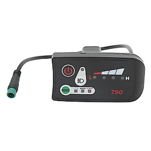 Alomejor Electric Display Control Panel, LED Power Display Panel Meter with Waterproof 5P Male Plug for 22.2mm Handlebars (36V)