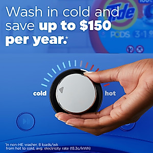 Tide PODS Laundry Detergent Soap Pacs, HE Compatible, 112 ct, Powerful 3-in-1 Clean, Clean Breeze