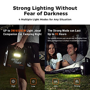 Green Power 320Wh Portable Power Station LiFePO4 Solar Generator With 2 AC Outlet 110V/320W Pure Sine Wave and Wireless Charging for Outdoors Camping Travel Hunting Home Emergency （Grade A Cells）