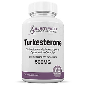 Justified Laboratories (5 Pack Turkesterone 500mg 10% Standardized Naturally Increase Stamina Endurance Strength 300 Capsules