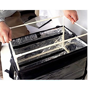 delivery bags 18.1 * 13.8 * 13.8 waterproof & flodable catreing insulated thermal bag food delivery and pizza delivery 48l-12gal