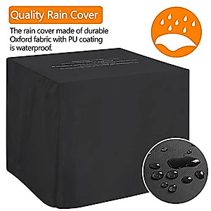 Yaheetech Fire Pit 28 in Propane Fire Pit Table 50,000 BTU Wicker Gas Fire Pit Table w/Weatherproof PE Rattan Frame and Fire Glass for Outdoor Patio Garden Backyard, Smokeless Gas Firepit Table