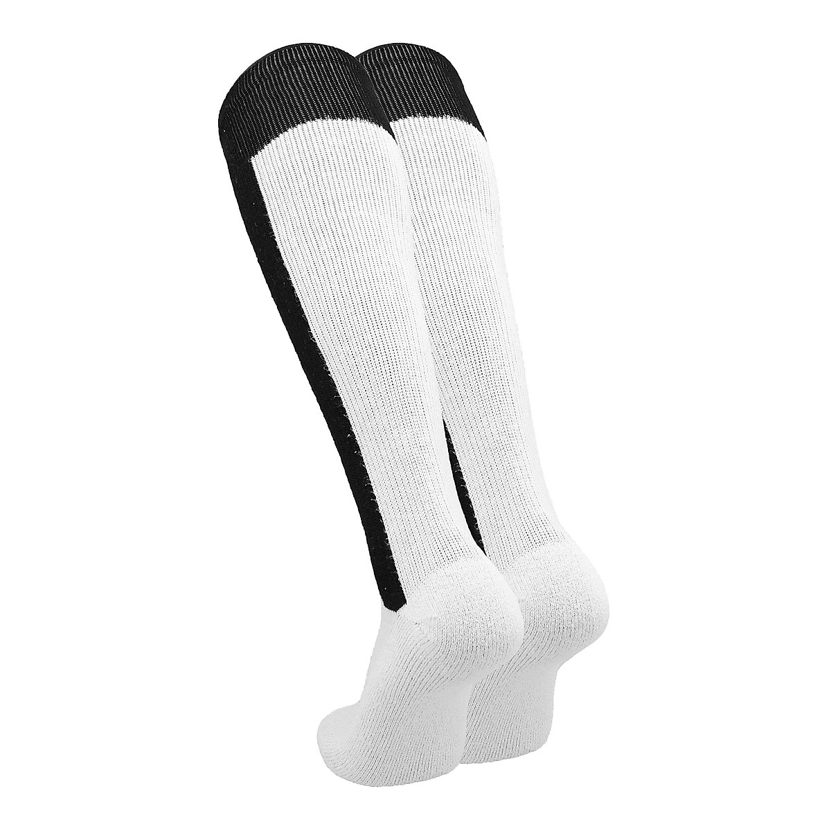 TCK 2-n-1 Premium Baseball Stirrup Socks (Black, Small)
