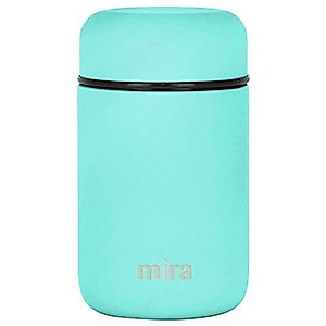 MIRA Child Lunch Bundle with 13.5oz Insulated Food Jar (Teal) and 12oz Insulated Cola Shaped Bottle (Teal)