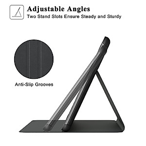 Soke Case for All-New Amazon Fire HD 10 & 10 Plus Tablet (Only Compatible with 11th Generation, 2021 Release) Premium Folio Stand Cover with Auto Wake/Sleep for 10.1 Inch Tablet, Black
