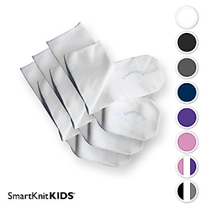 SmartKnitKIDS Sensory-Friendly Sensitivity Seamless Socks - 3 Pack (Black, X-Large)