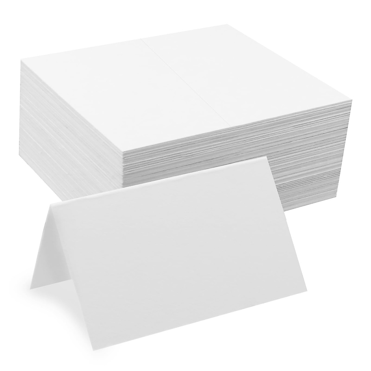 120 Pcs Blank Place Cards for Table Seting - Name Cards White, Table Place Cards for Dining, Party, Wedding, Tent Cards Fold 3.5×2 Inches