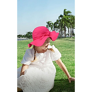 Vimeet Kid Baby Summer Hat Baby Sun Hat Toddler Beach Hat Baby Bucket Hat Rose