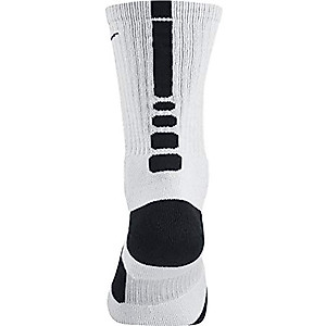 Nike Dri-Fit Elite Basketball Socks (Medium, White/Black/(Black))