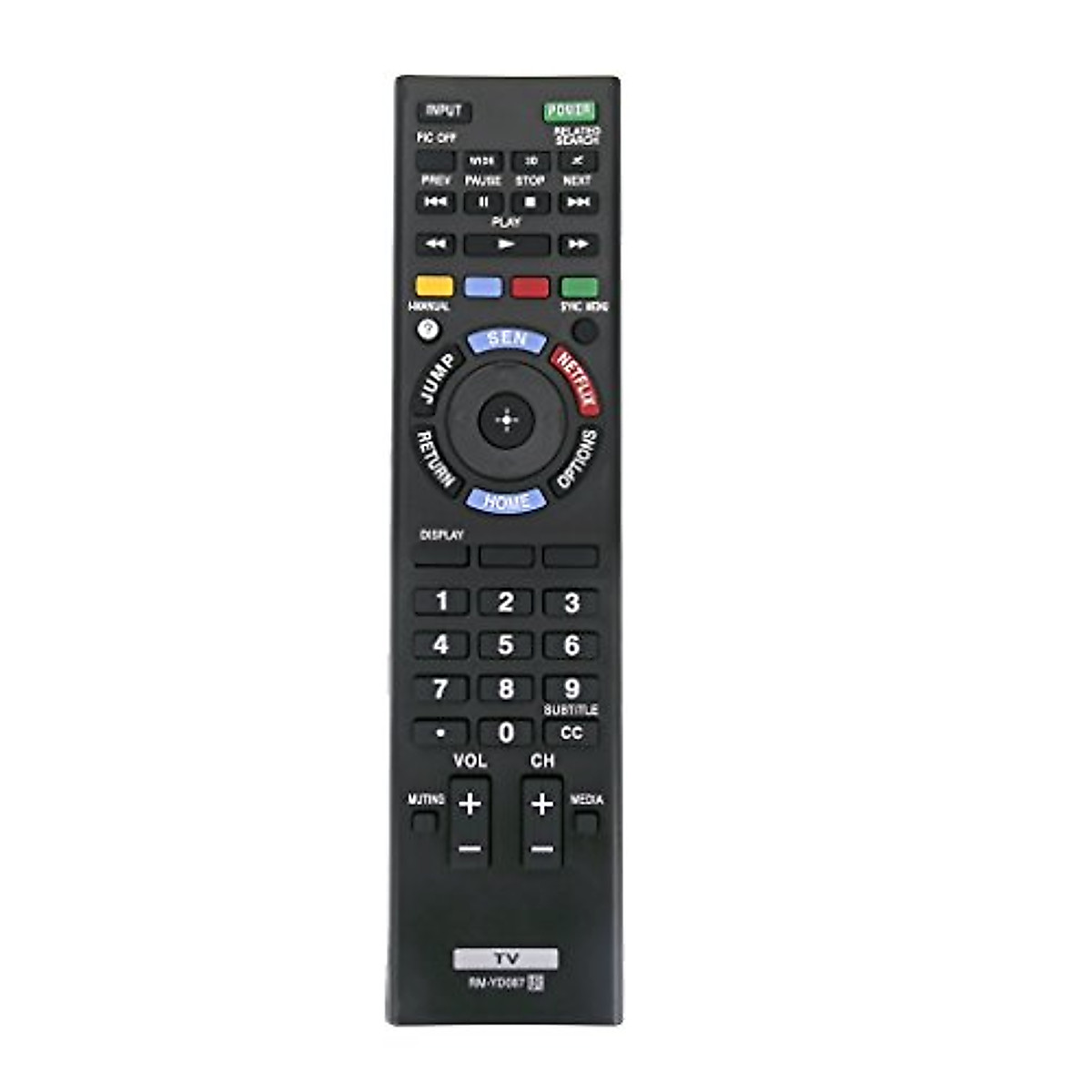 New Replaced RM-YD087 Remote Control for Sony BRAVIA LCD/LED TV KDL-46R471A KDL-47W802A KDL-55W802A KDL-55W900A