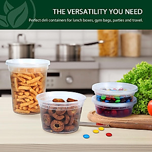 Clear Deli Containers with Lids - 32 oz (Pack of 120) | Leakproof Food Storage Solution for Home, Restaurant, Takeout, Soups, Sauces, and Slime