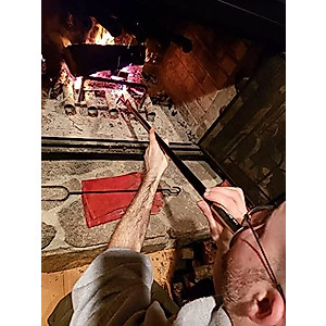 Fireplace Blow Poker Bundle with InstaFire Starter - All in one Fire Poker, Blow Poke, Rake Tool