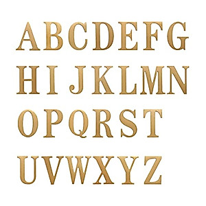Retro Brass Digital Letter, English Self-adhesive House Number Door Sign, DIY Wall Decoration Of Home Hotel Room, Metal Numbers, 1pcs (Color : Letter N)