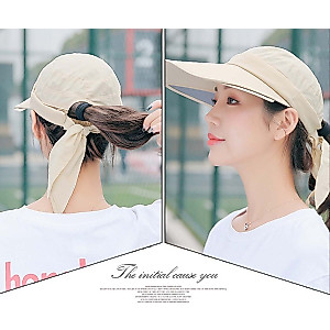 YEKEYI Sun Hats Wide Brim Beach Fishing Hat Baseball Cap UPF 50+ Anti UV with Retractable Visor Unisex Blue