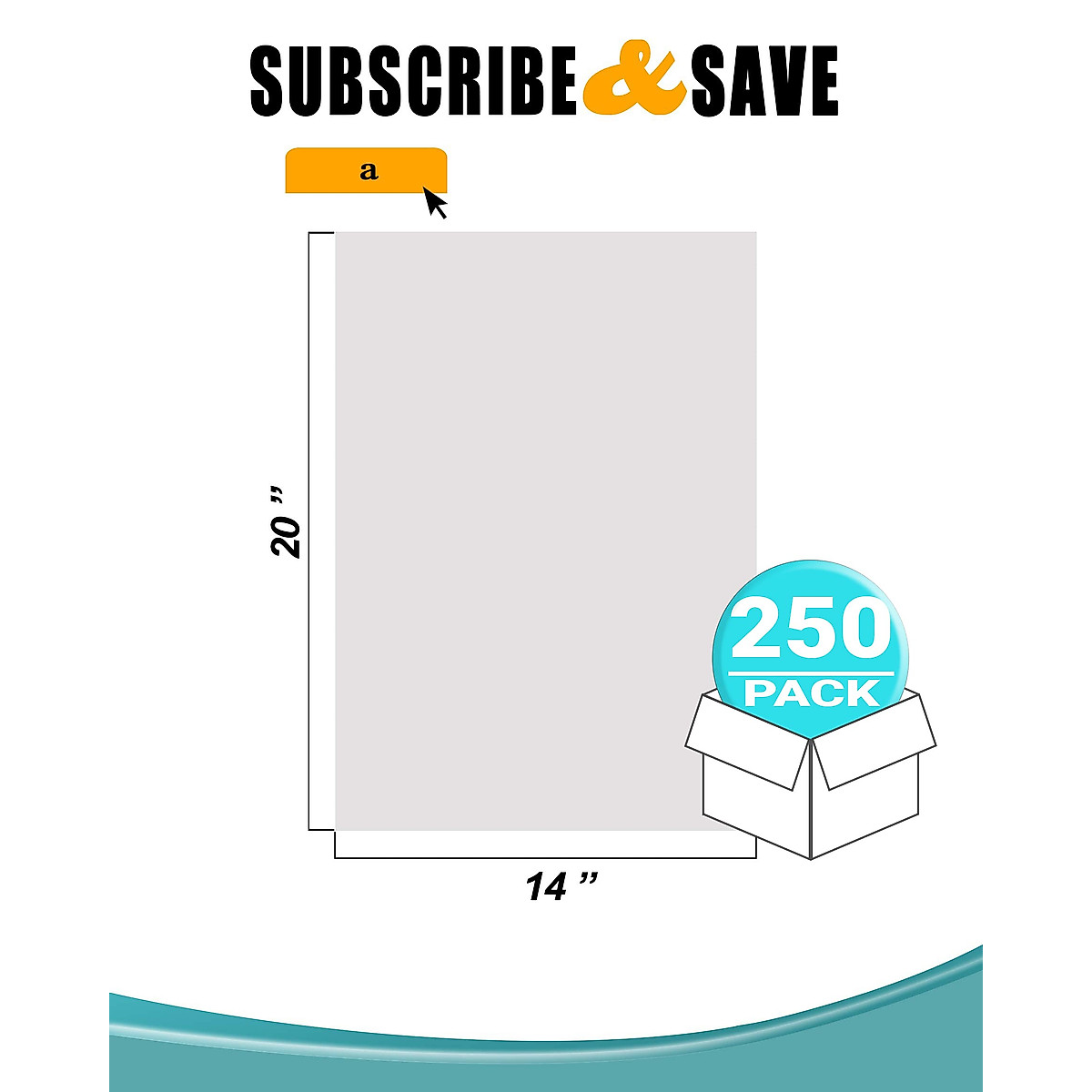 APQ Plastic Produce Bags Roll of 250 pcs, 14" x 20" Clear Plastic Bags for Food Storing and Transporting, 15 Micron Thick Food Bags Plastic from -50 to +220 degrees F, Waterproof Plastic Produce Bag