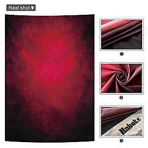 Haboke 5X7ft Durable Soft Fabric Abstract Red Portrait Photography Backdrops for Photo Shoot Studio Booth Props