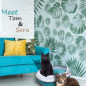 Tom & Sora Creations Large Sifting Litter Box Optimized for Pine Pellet Litter - Cat, Kitten, Rabbit and Other Small Animals, Drawer System, Odor Control, Easy to Clean (Turquoise)
