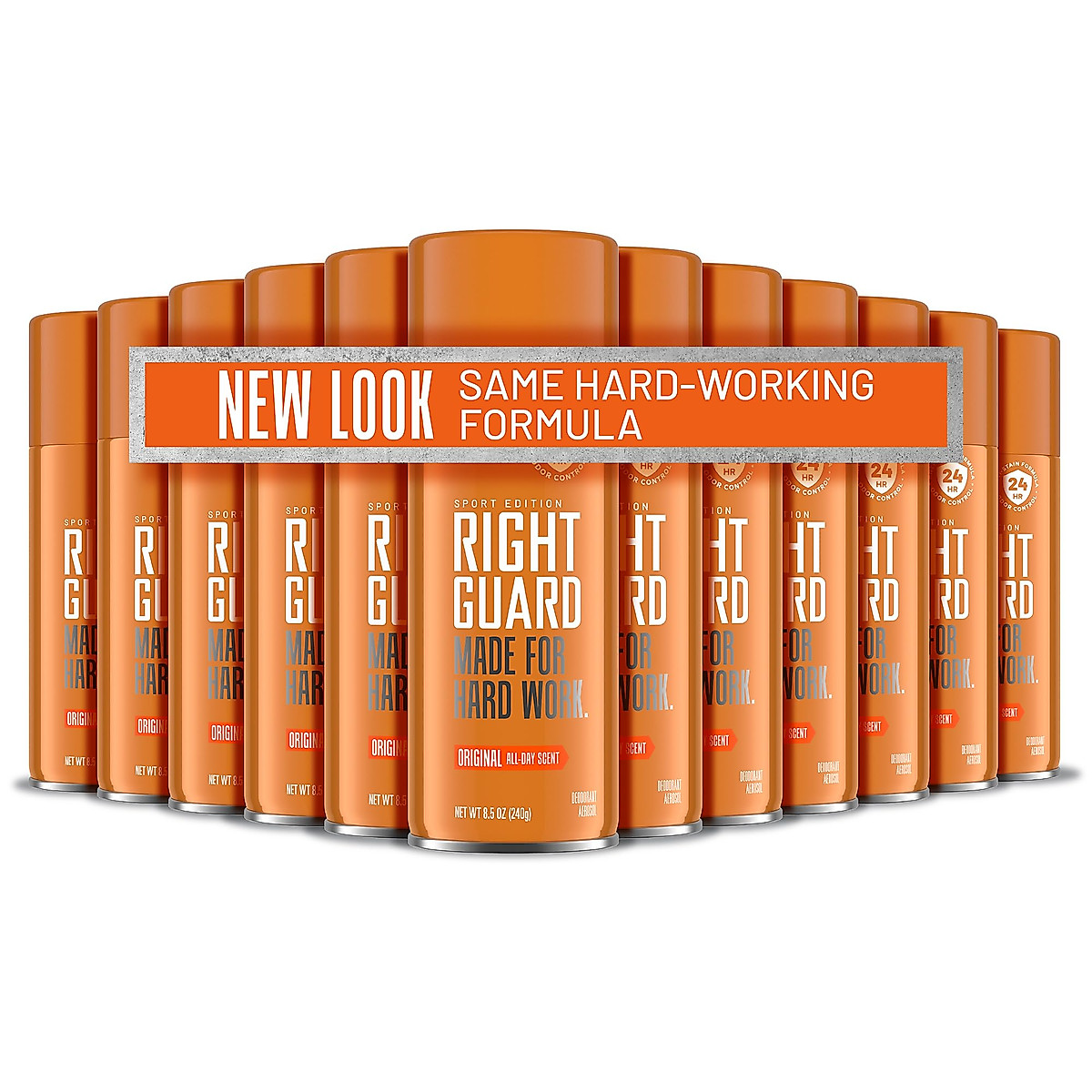 Right Guard Sport Deodorant Spray | Anti-Stain Spray Deodorant For Men | Aluminum Free | 24-Hour Odor Control | Original Scent, 8.5 oz. (12 count)