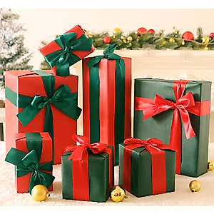 KSRIGHT 1 inch ( 2.54cm Wide)Double Face Red Ribbon 25 Yards for Gift Wrapping,Wedding Decoration, Bows Making , Sewing, DIY Crafts