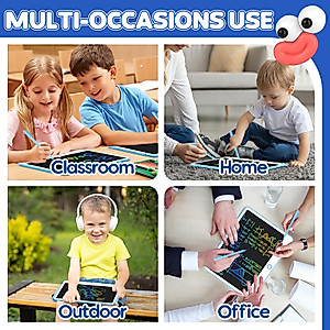 LCD Writing Tablet for Kids, 12 Inch Erasable Doodle Board Colorful Toddler Drawing Pad Mess Free Coloring Board Games Toys Gifts for Toddlers Boys Girls Adults (Macaron Blue/Green/Pink, 12 INCH)