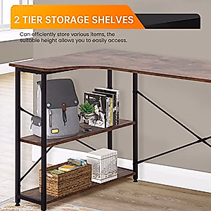 Computer Desk Office Desk Gaming Desk Extra Large 47”x 28.7" Black Modern Student Girl Kids Study PC Simple Executive Table Workstation for Small Space