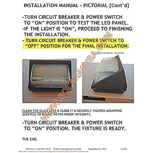 SOLARA-USA LED LIGHT FOR WALL PACK LIGHT FIXTURE - 277V 7000lumens 33Watts (277V - COOL WHITE [6000K])