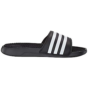 adidas Unisex Adissage Tuned Slides Sandal, Black/White/Black, 7 US Men