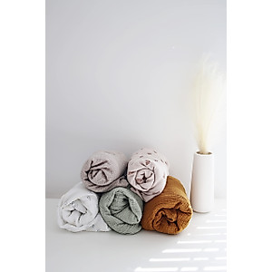 Marlowe & Co Cotton Muslin Crib Sheet, 100% Cotton Muslin Baby Crib Sheets for Standard Size Crib Mattress 28" x 52", Soft and Breathable Neutral Fitted Crib Sheet for Baby Boy and Girl (Wild Jasmine)