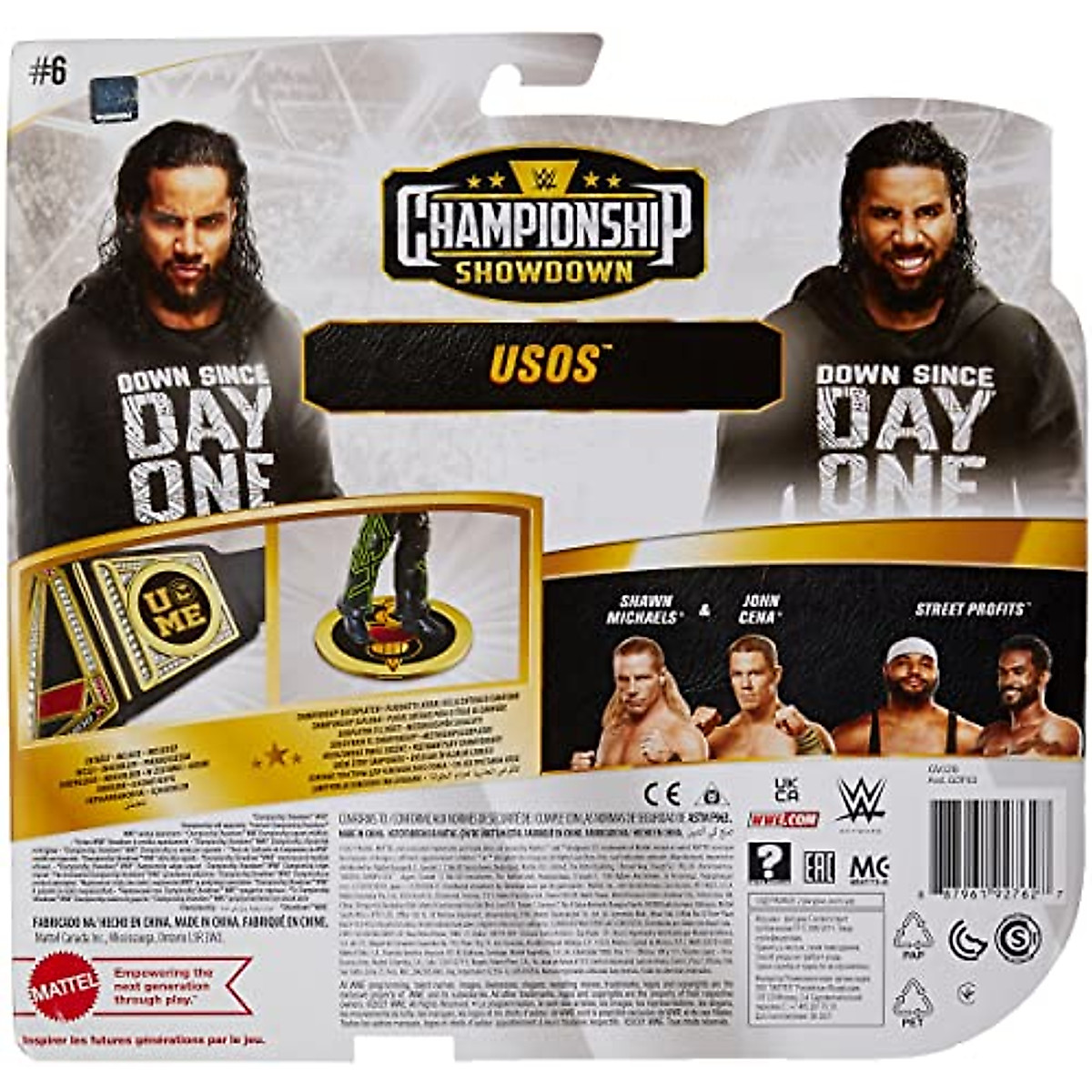 WWE Mattel ​MATTEL Jimmy and Jey USO Championship Showdown 2 Pack 6 in Action Figures High Flyers Battle Pack for Ages 6 Years Old and Up​