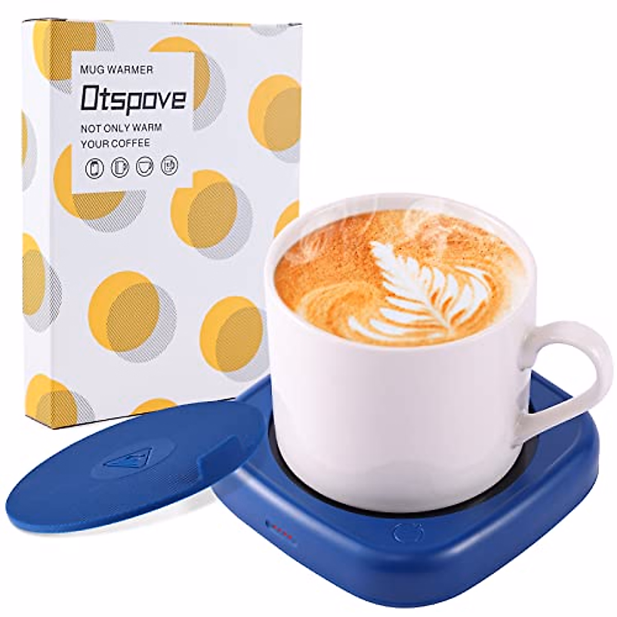 Coffee Mug Warmer - Candle Warmer Plate, Coffee Warmer for Desk with 2 Temperature Settings, Electric Coffee Cup Warmer, Auto Shut Off Tea Warmer, Beverage Warmer,Mug Heater Blue