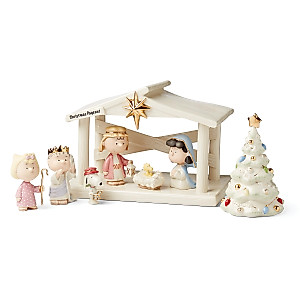 Lenox 895265 Peanuts The Christmas Pageant & Creche 8-Piece Set