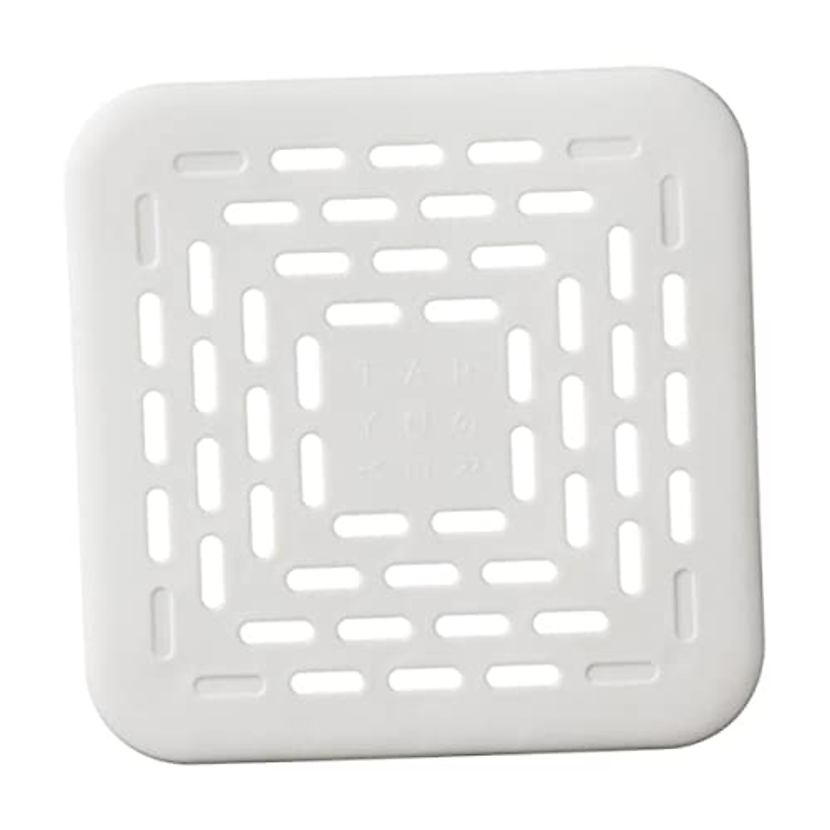 Gadpiparty 9 Pcs Bathtub Strainer Tub Stopper Shower Kitchen Sink Strainer Sink Drainage Filter Silicone Drain Covers Bath Tub Drain Square Stickers White Hair Kitchen Supplies