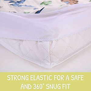 2Pack Waterproof Crib Mattress Cover / Machine Washable Extra Soft Breathable Toddler Protector Pad (Standard Size32 x 16")-A