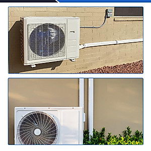 Cestluck 3'' 11 Ft Mini Split Line Set Cover, PVC & PP Line Cover Set Universal for Mini Split AC & Central AC