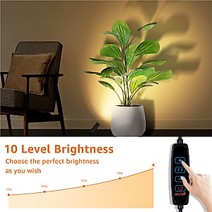 URTOM 3000K/4000K/5000K Adjustable LED Floor Lights for Plants, Pictures, Artwork - 10ft Cord, Dimmable, 2 Pack