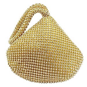 Women's Evening Clutch Bag Girls Sparkling Handbag Bag Bling Bling Rhinestones Wedding Prom Party Club Purses (Gold)…