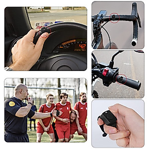 Walkie Talkie Bluetooth Headset with Noise Cancelling Mic 2 Pin Wireless Earpiece with Finger PTT Compatible with BaoFeng Kenwood Btech Radios & More(Not Compatible with Motorola/Midland)