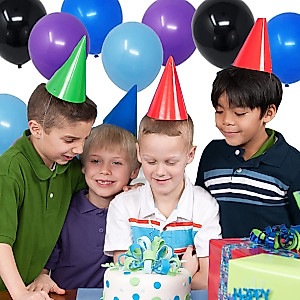 Blue Black Purple Balloon Garland Arch Kit, 137PCS Royal Blue Black Purple Balloon for Birthday Retirement Video Gaming Movie Night Outer Space Spider Hero Graduation Decorations